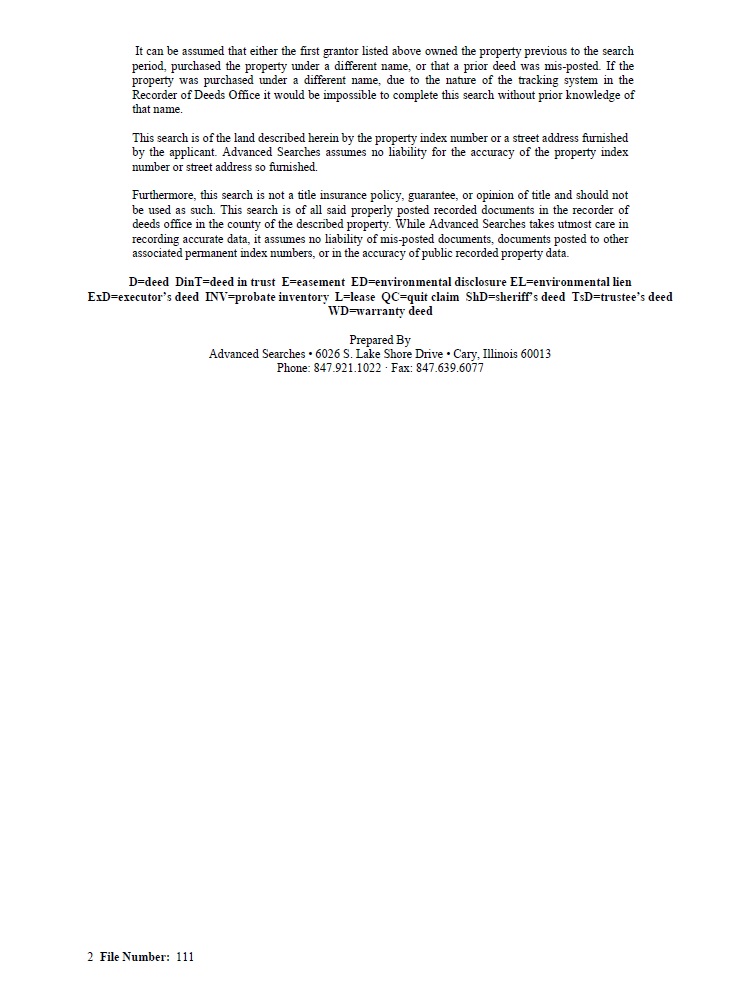 Advanced Searches - Sample Reports